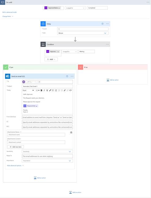 How To Send Approval Reminder Email Using Powerautomate